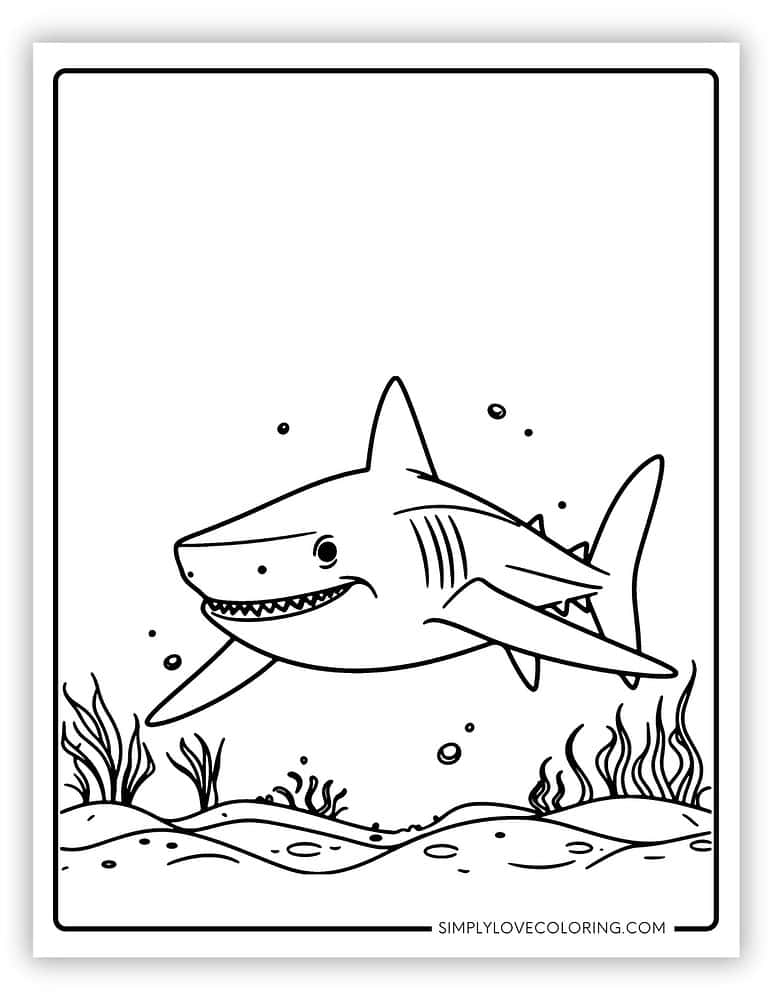 32 Shark Coloring Pages (Free PDF Printables) - Simply Love Coloring