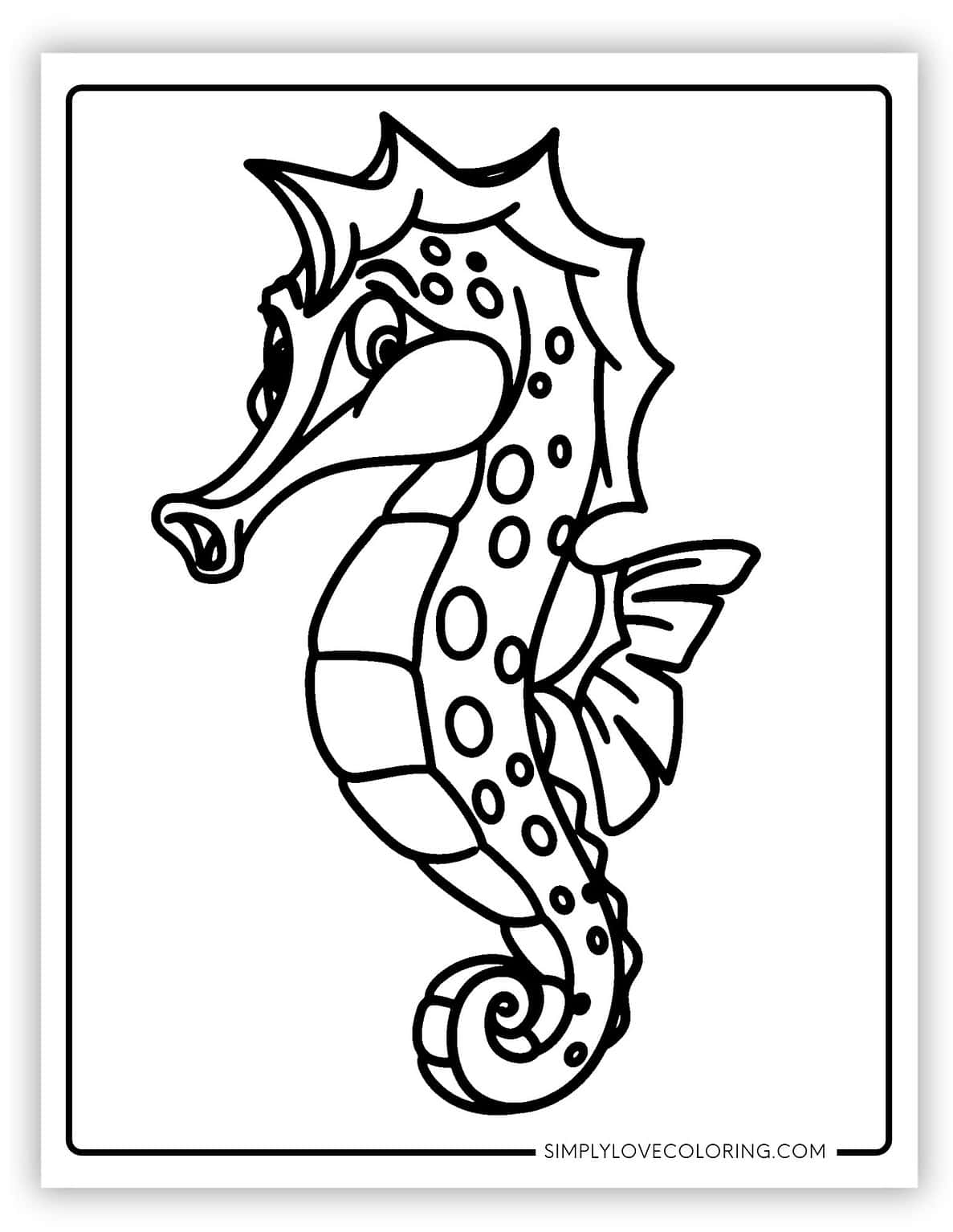 35 Seahorse Coloring Pages (Free PDF Printables) - Simply Love Coloring