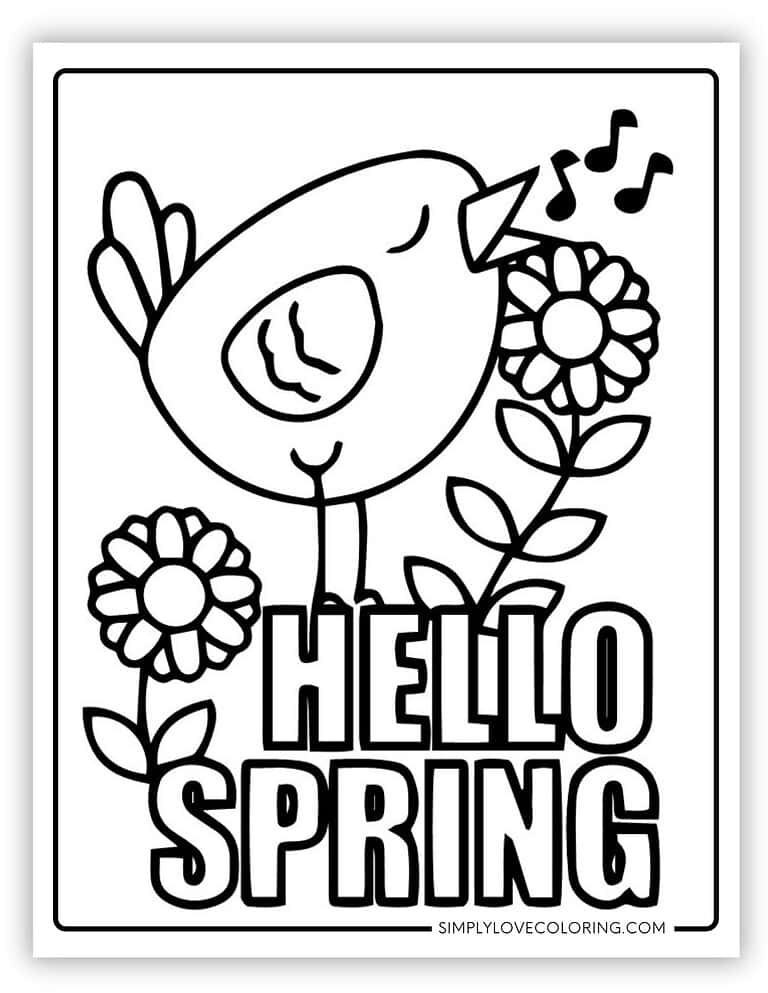 73 Spring Coloring Pages (Free PDF Printables) - Simply Love Coloring