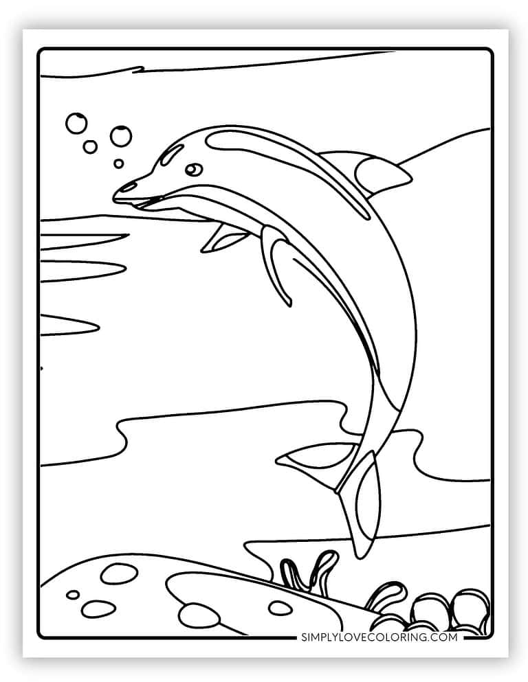 46 Dolphin Coloring Pages (Free PDF Printables) - Simply Love Coloring