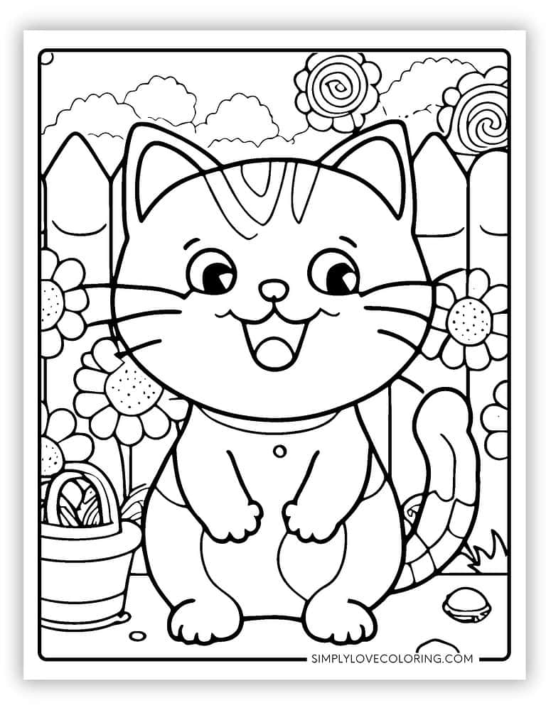 47 Cute Cat Coloring Pages (Free PDF Printables) - Simply Love Coloring