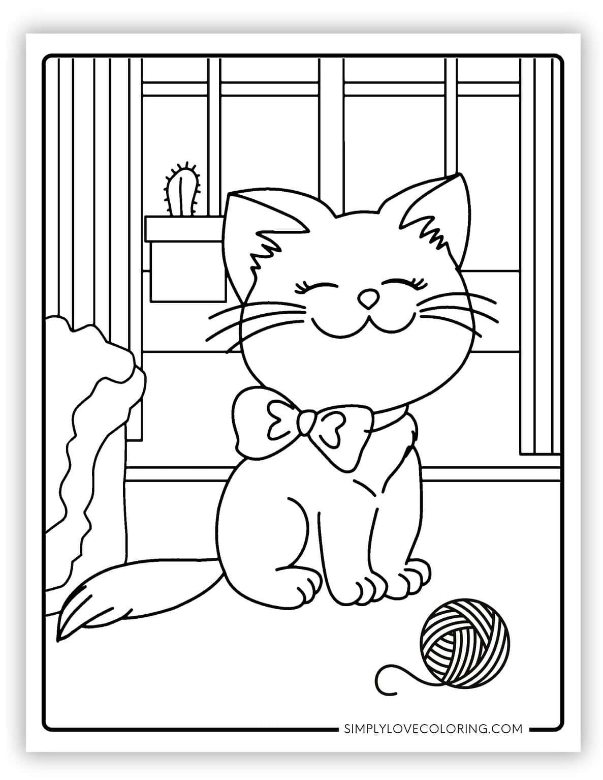 47 Cute Cat Coloring Pages (Free PDF Printables) - Simply Love Coloring