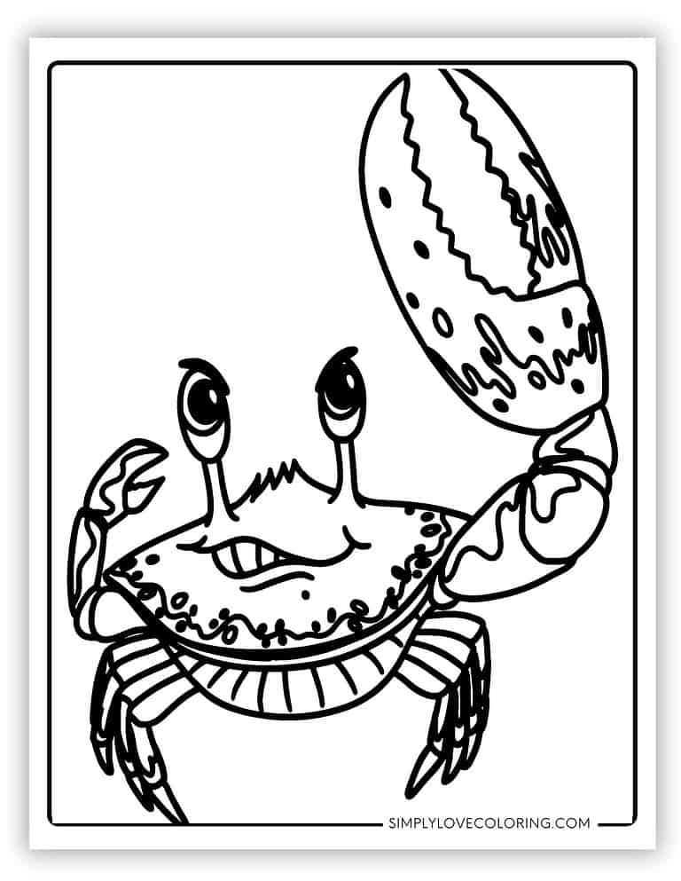 36 Crab Coloring Pages (Free PDF Printables) - Simply Love Coloring