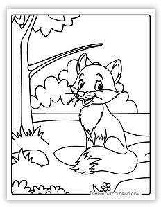 31 Cute Fox Coloring Pages (Free PDF Printables) - Simply Love Coloring