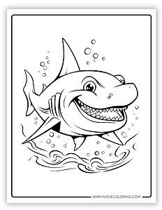 32 Shark Coloring Pages (Free PDF Printables) - Simply Love Coloring