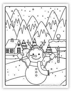 29 Winter Coloring Pages (Free PDF Printables) - Simply Love Coloring