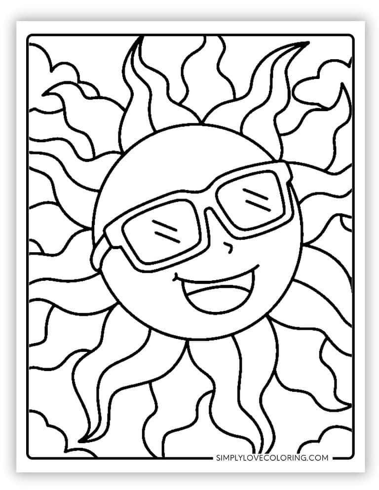 40 Cute Summer Coloring Pages (Free PDF Printables) - Simply Love Coloring