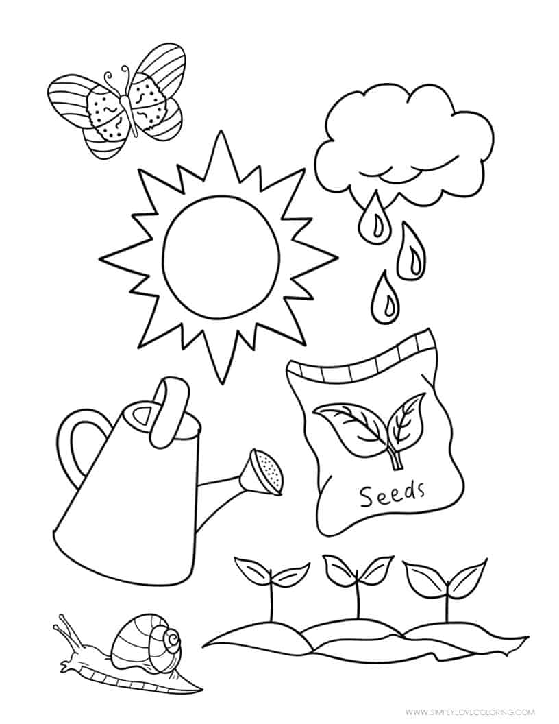Free Spring Coloring Pages - Simply Love Coloring