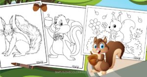 15 Cute Squirrel Coloring Pages (Free PDF Printables) - Simply Love ...