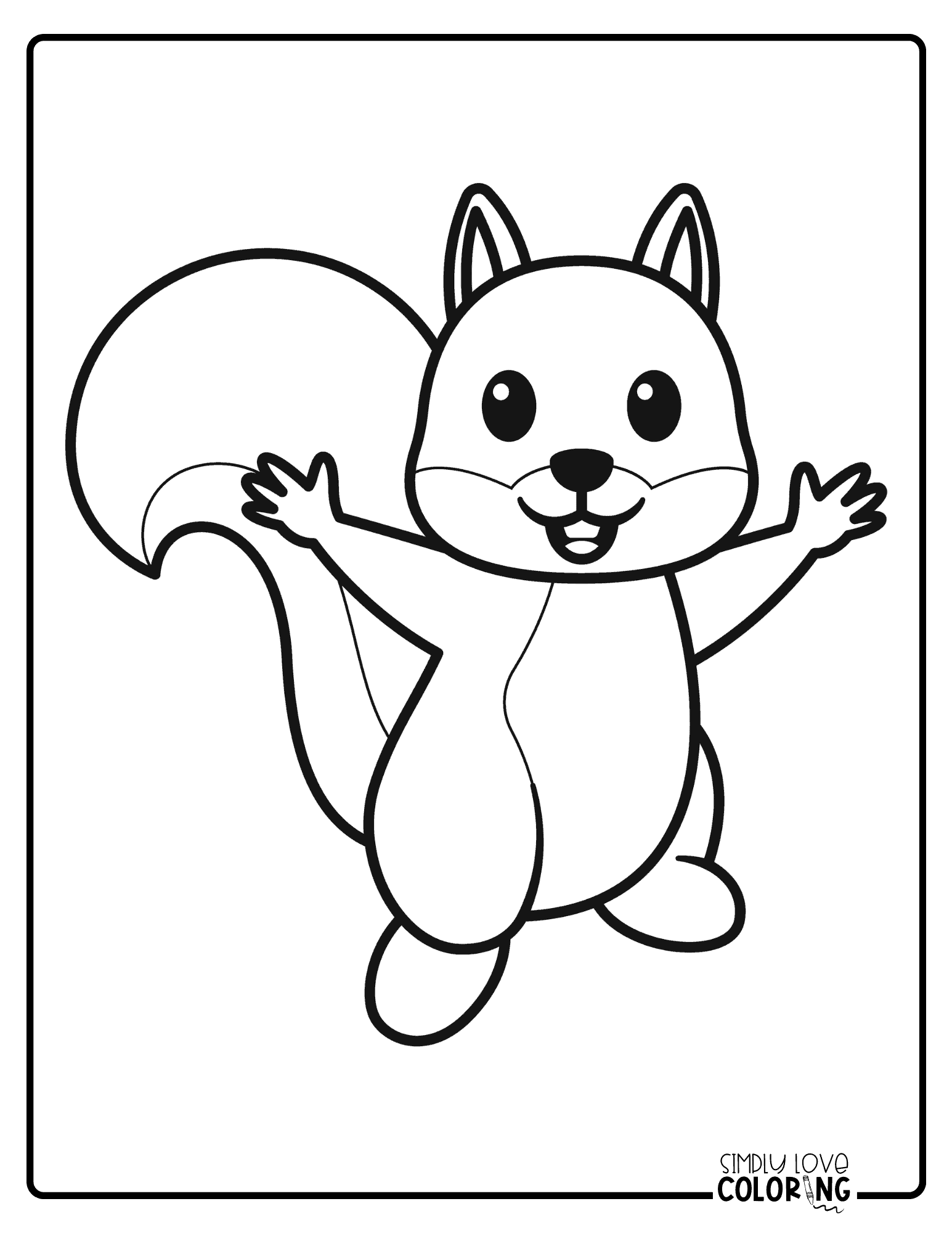 Squirrel Coloring Pages (Free PDF Printables) - Simply Love Coloring
