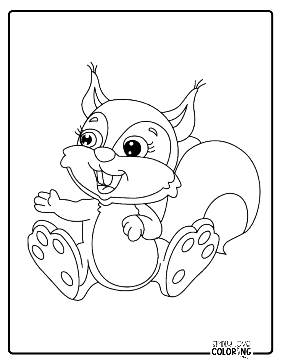15 Cute Squirrel Coloring Pages (Free PDF Printables) - Simply Love ...