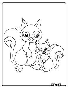 15 Cute Squirrel Coloring Pages (Free PDF Printables) - Simply Love ...