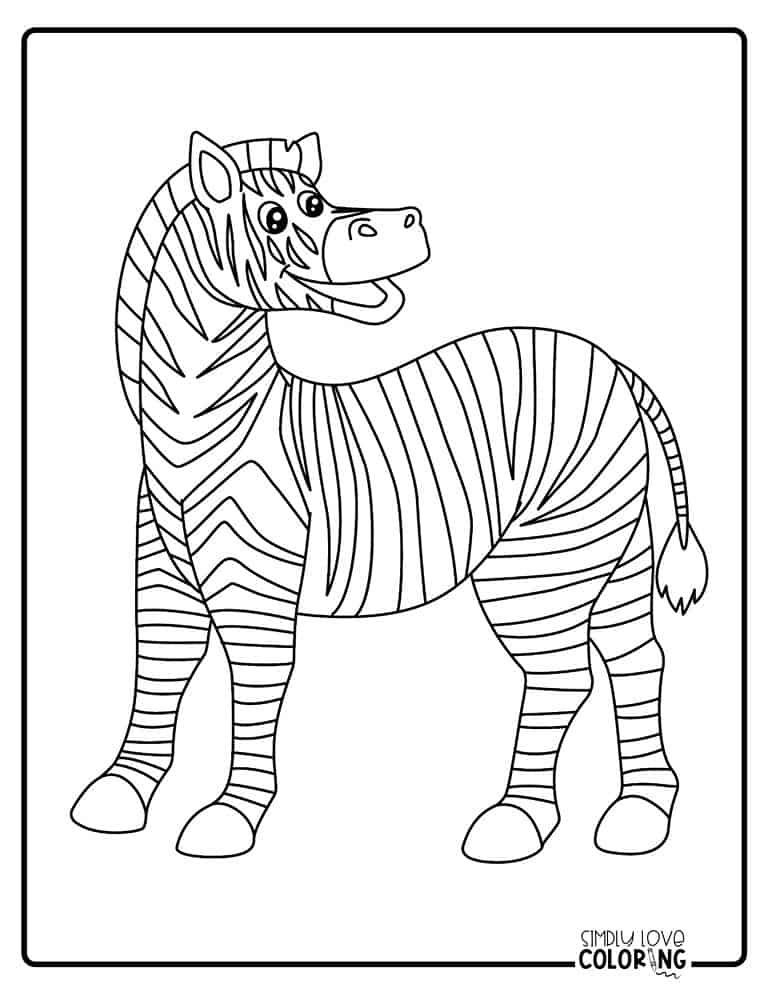 12 Cute Zebra Coloring Pages (Free PDF Printables) - Simply Love Coloring