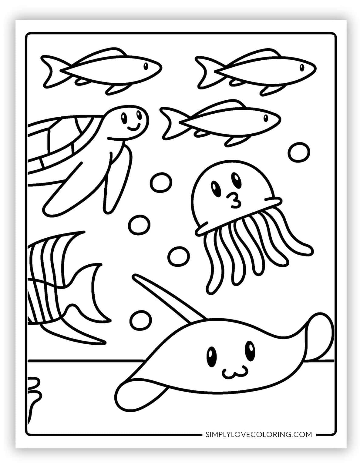 45 Sea Life Coloring Pages (Free PDF Printables) - Simply Love Coloring
