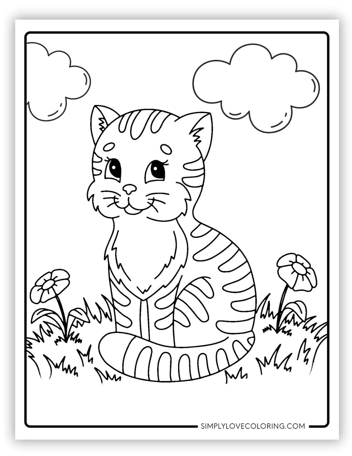 47 Cute Cat Coloring Pages (Free PDF Printables) - Simply Love Coloring