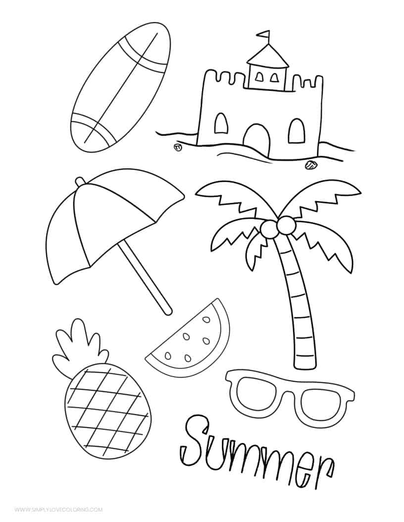 Free Summer Coloring Pages - Simply Love Coloring