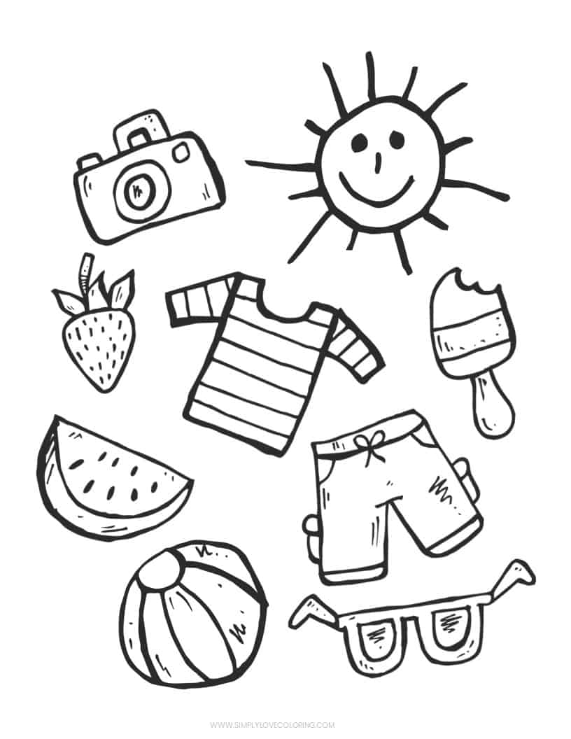 Free Summer Coloring Pages - Simply Love Coloring
