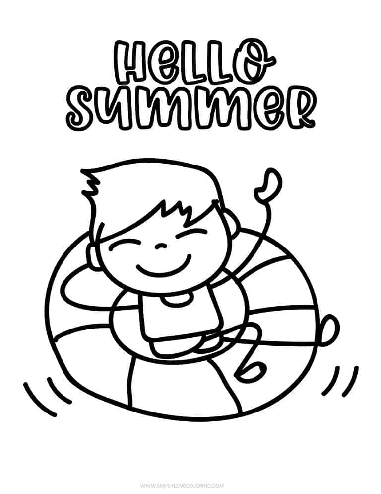 40 Cute Summer Coloring Pages (Free PDF Printables) - Simply Love Coloring