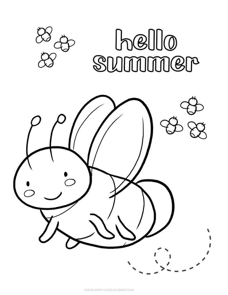 40 Cute Summer Coloring Pages (Free PDF Printables) - Simply Love Coloring