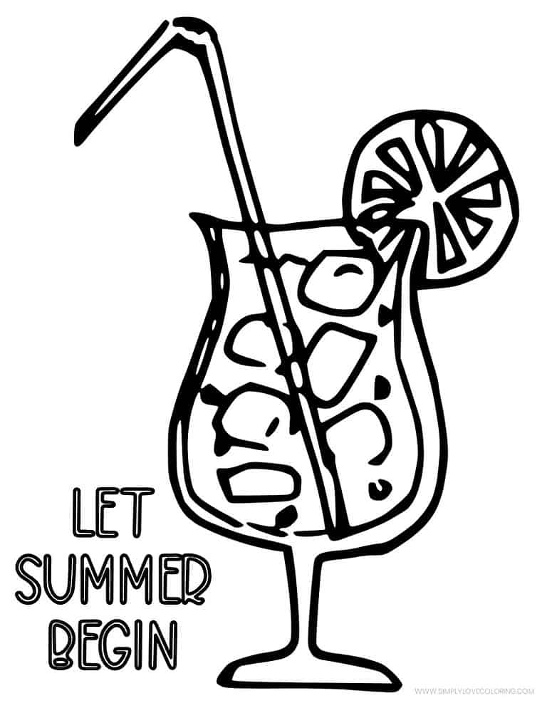 40 Cute Summer Coloring Pages (Free PDF Printables) - Simply Love Coloring