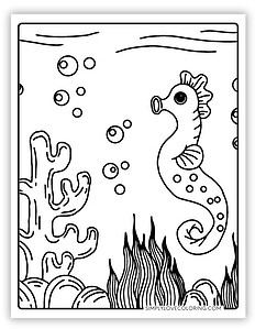 35 Seahorse Coloring Pages (Free PDF Printables) - Simply Love Coloring