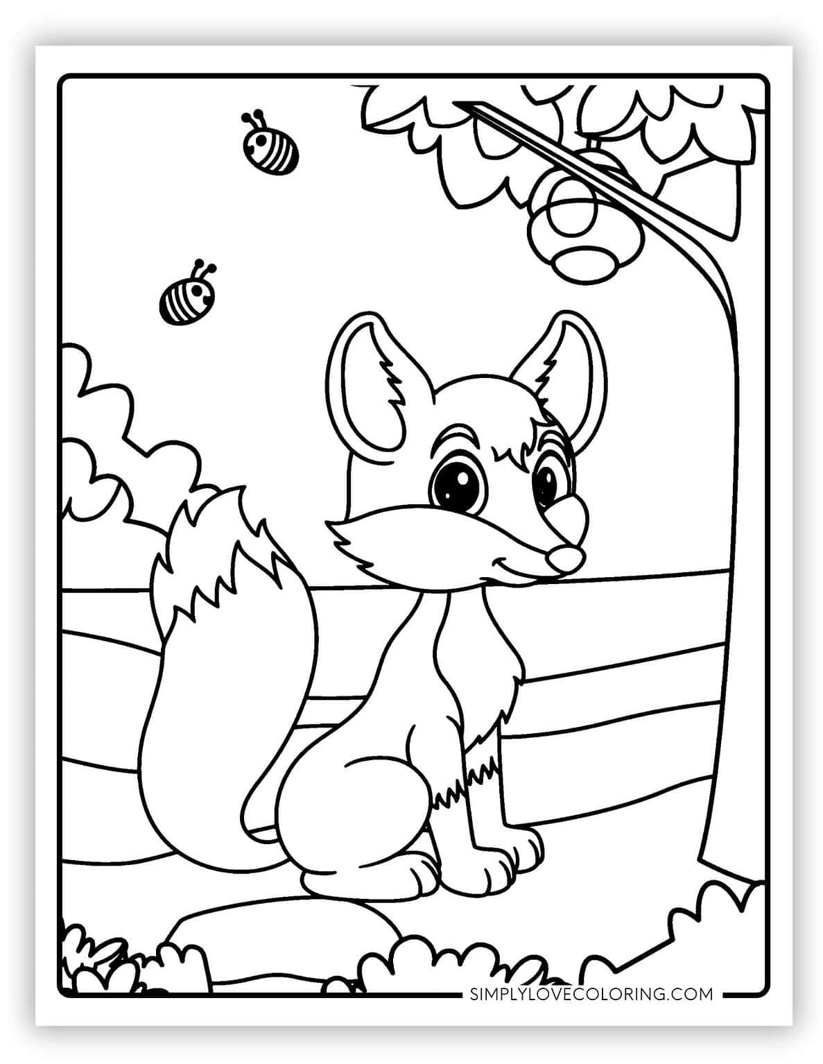 31 Cute Fox Coloring Pages (Free PDF Printables) - Simply Love Coloring