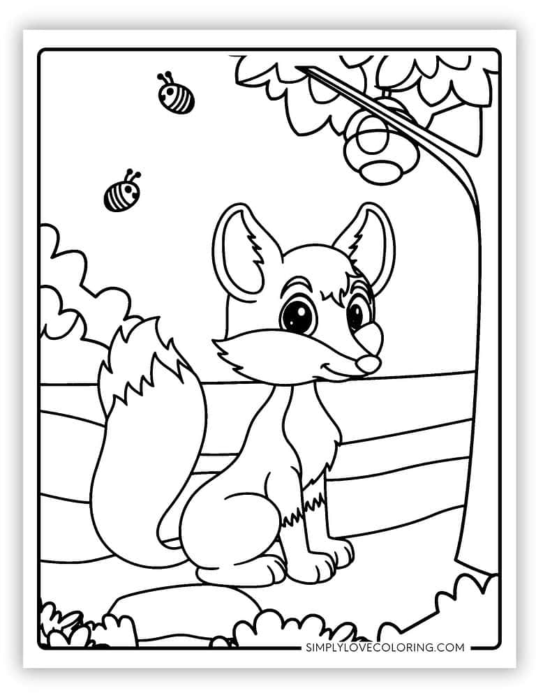 31 Cute Fox Coloring Pages (Free PDF Printables) - Simply Love Coloring