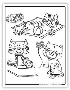 47 Cute Cat Coloring Pages (Free PDF Printables) - Simply Love Coloring