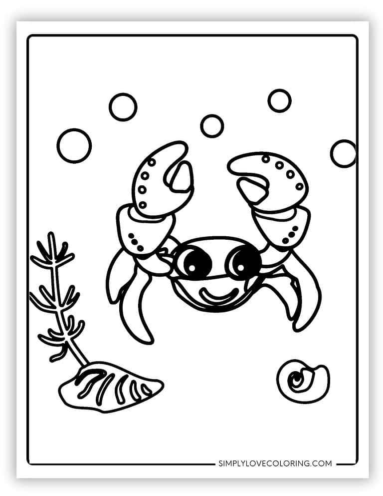 36 Crab Coloring Pages (Free PDF Printables) - Simply Love Coloring