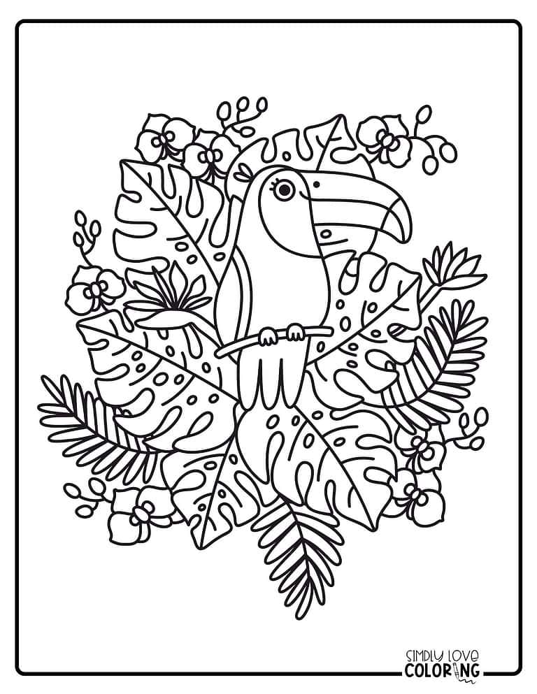 Toucan Coloring Pages (Free PDF Printables) - Simply Love Coloring