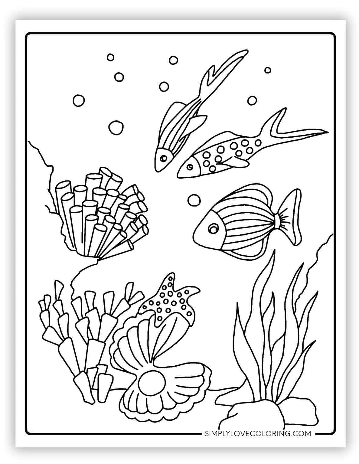45 Sea Life Coloring Pages (Free PDF Printables) - Simply Love Coloring