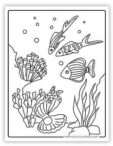 45 Sea Life Coloring Pages (Free PDF Printables) - Simply Love Coloring