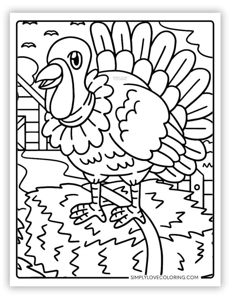 Turkey Coloring Pages (Free PDF Printables) - Simply Love Coloring
