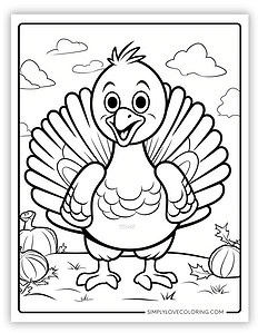 Turkey Coloring Pages (Free PDF Printables) - Simply Love Coloring
