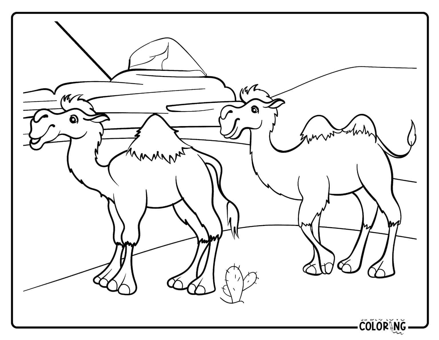 Camel Coloring Pages (Free PDF Printables) - Simply Love Coloring