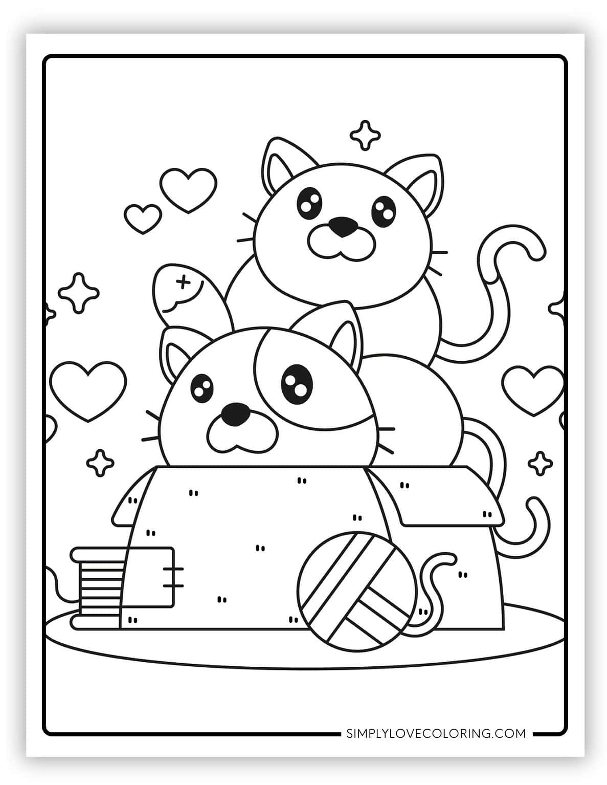 47 Cute Cat Coloring Pages (Free PDF Printables) - Simply Love Coloring