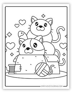 47 Cute Cat Coloring Pages (Free PDF Printables) - Simply Love Coloring