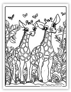27 Giraffe Coloring Pages (Free PDF Printables) - Simply Love Coloring