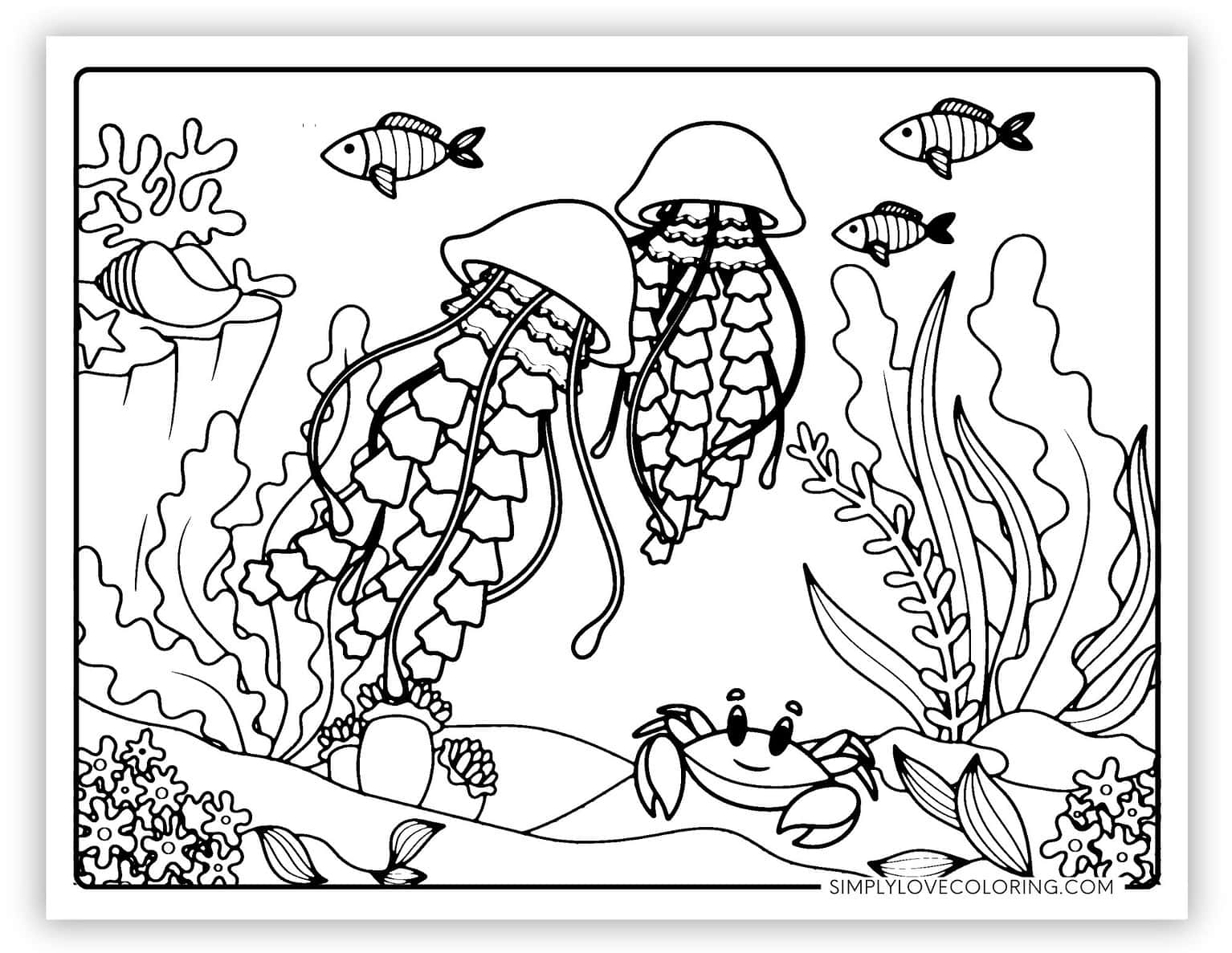32 Jellyfish Coloring Pages (Free PDF Printables) - Simply Love Coloring