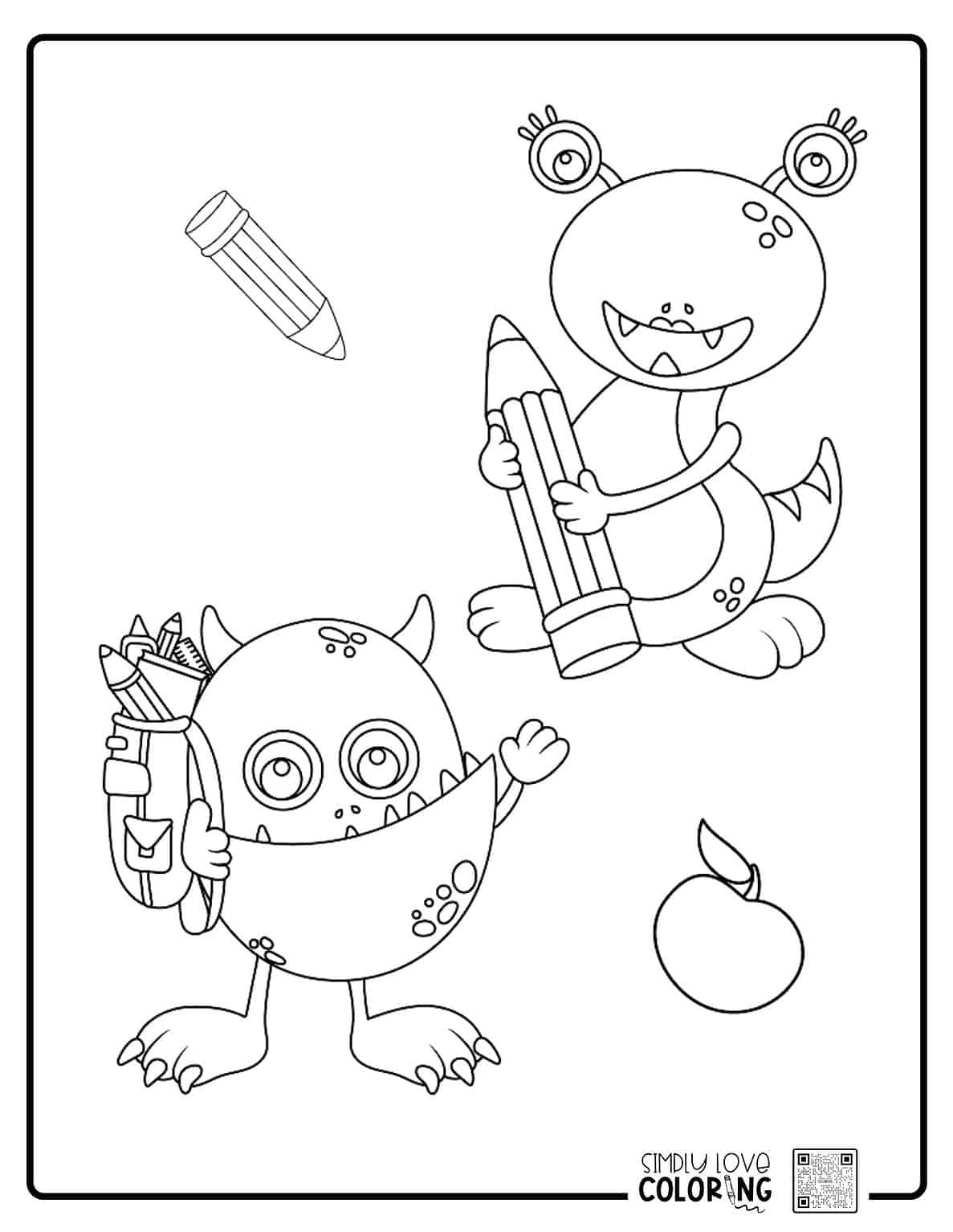 97 Back to School Coloring Pages (Free PDF Printables) - Simply Love ...