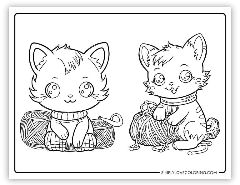 47 Cute Cat Coloring Pages (Free PDF Printables) - Simply Love Coloring