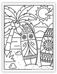 40 Cute Summer Coloring Pages (Free PDF Printables) - Simply Love Coloring
