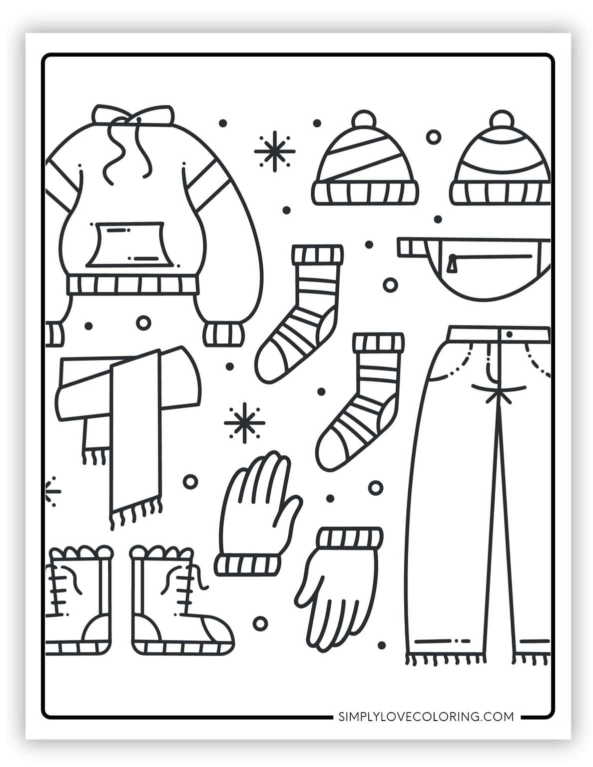 29 Winter Coloring Pages (Free PDF Printables) - Simply Love Coloring