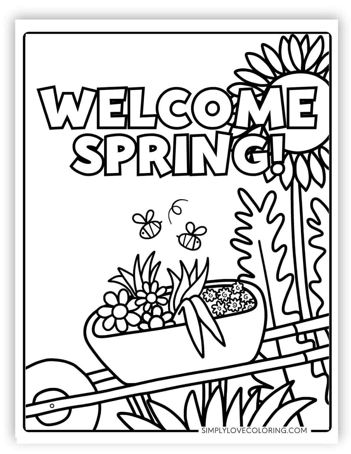 73 Spring Coloring Pages (Free PDF Printables) - Simply Love Coloring