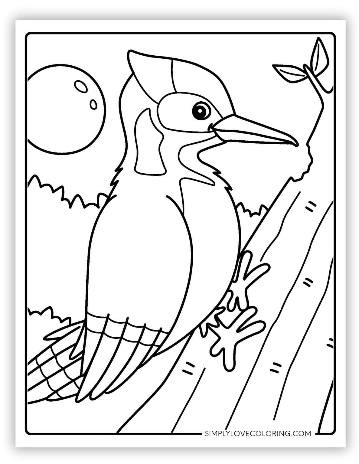 Woodpecker Coloring Pages (Free PDF Printables) - Simply Love Coloring