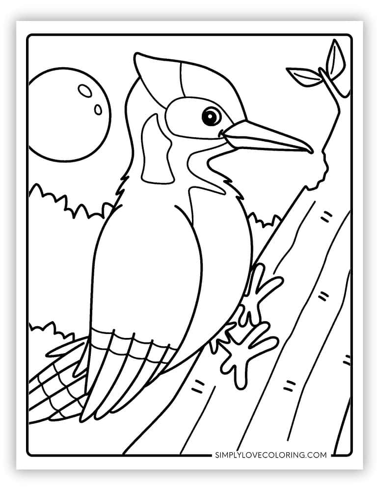 Woodpecker Coloring Pages (Free PDF Printables) - Simply Love Coloring