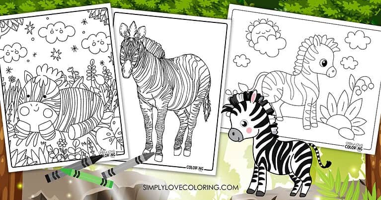 12 Cute Zebra Coloring Pages (Free PDF Printables) - Simply Love Coloring