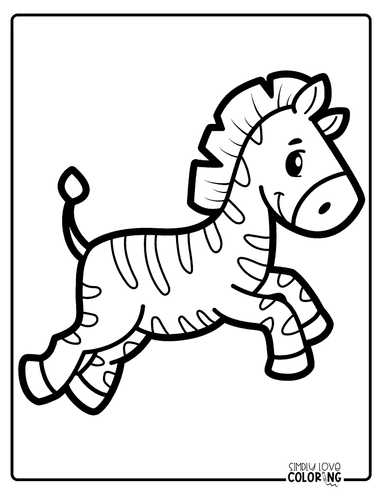 12 Cute Zebra Coloring Pages (Free PDF Printables) - Simply Love Coloring