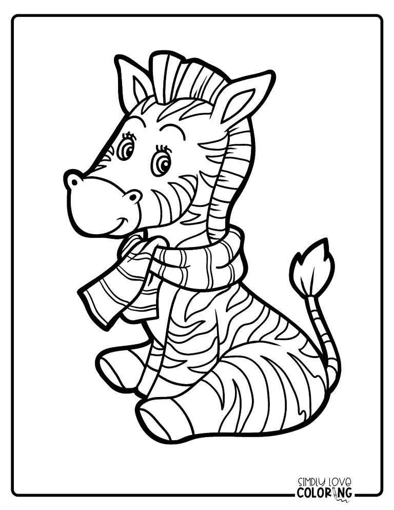 12 Cute Zebra Coloring Pages (Free PDF Printables) - Simply Love Coloring