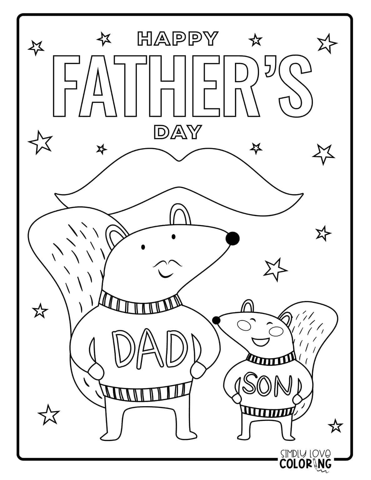 45 Father's Day Coloring Pages (Free PDF Printables) - Simply Love Coloring
